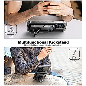 Dexnor Phone Card Holder with Foldable Back Stand, Adhesive Phone Wallet Pouch Sleeve Stick on PC Credit Card ID Case with Finger Grip Kickstand for Most Smartphones (Black)