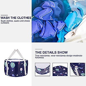 DOITOOL 1pc Portable Collapsible Travel Basin Multi- Functional Foldable Water Basin Practical Warmer Ourdoor Indoor