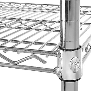 Member's Mark 6-Tier NSF Heavy Duty Wire Shelving, 47.75" W x 18" D x 75.5" H