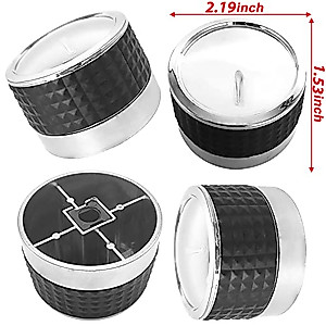 Yoki Peony Gas Grill Control Knobs, Gas Burner Replacement Knobs, Chrome Plated Rotating Switch with Nonslip Grip,Suitable for Grills with D-Shaped Stems, 6 Knobs