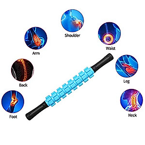 ZanLLW Massage Roller for Lymphatic Drainage, Muscle Roller Stick, Therapy Roller Stick Lipo Roller for Relief Muscle Soreness, Deep Tissue Massage for Trigger Points, Help Sore Muscles Recovery