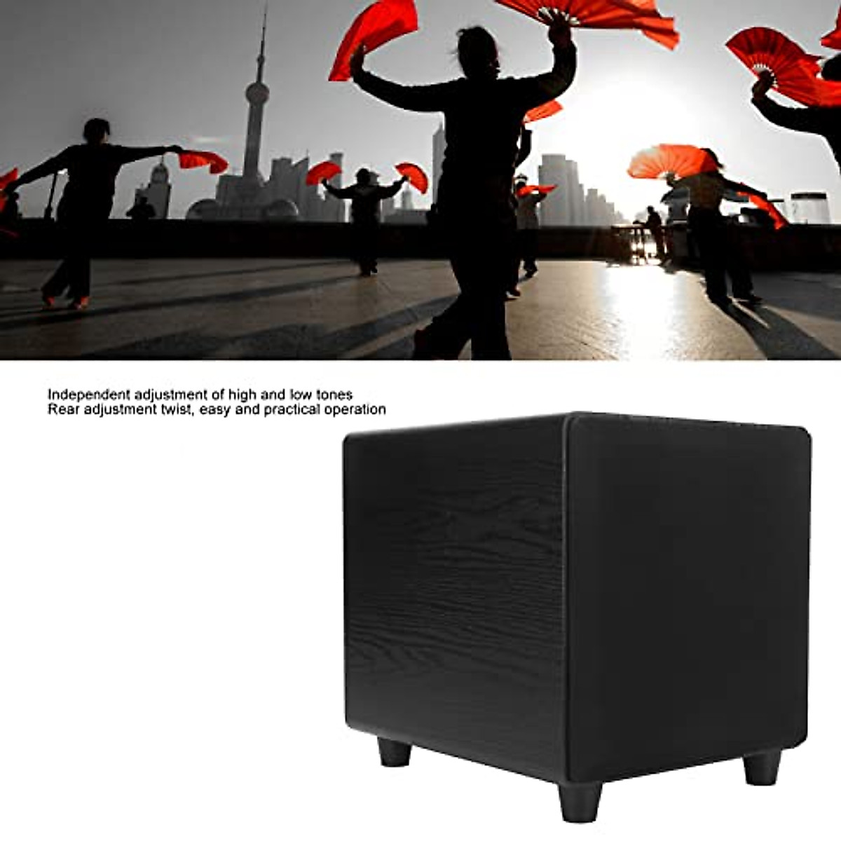 Active Speaker, 10 Inch 100‑240V Flexible High Output Sound Pressure Excellent Transient Powered Subwoofer Powerful for Active Speakers (US Plug)