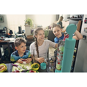 Fizzpod Soda Maker Home Soda Carbonation,Fizzy Bubbly Drink Machine with 3 PET Bottles, 3 Caps, 1 Carbonator Cap and Manual, Coffee, Tea and Cocktail Drinks with Fruit (Aruba Blue)