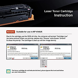 LemeroSuperx (with CHIP) Remanufactured Toner Cartridge Replacement for HP 414X 414A W2020X W2021X Work for Color Laserjet Pro MFP m479fdw m454dw m454dn m479fdn (Black Cyan Magenta Yellow, 4 Pack)