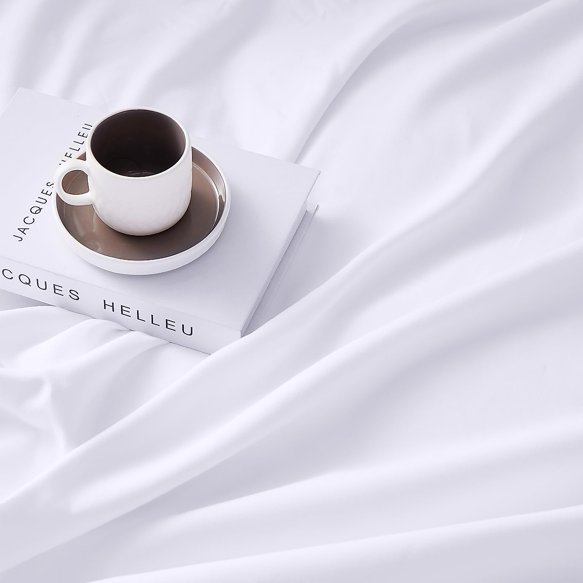 MASVIS Mattress Topper with Flat Sheet and Pillowcases - Queen Size Extra Thick Mattress Pad Cover for Back Pain - Soft Bedding Sheet - Overfilled Plush Pillow Top with 8-21 Inch Deep Pocket - White