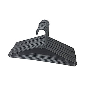 THE UM24 Light Weight Plastic Adult Cloth Hangers Black – 16 Ct.