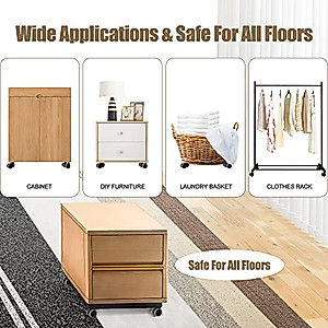 Cofufu Self Adhesive Caster Wheels Set for Trash Can, Storage Box (4PCS, 1.5")