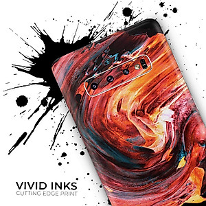 DesignSkinz Liquid Abstract Paint V27 Protective Vinyl Decal Wrap Skin Cover Compatible with The Samsung Galaxy S20 (Screen Trim & Back Glass Skin)