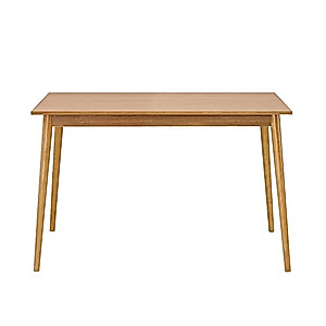 Panana Modern Dining Table 47 Inch Kitchen Table with Solid Wood Leg Oak Finish Dinner Table Dining Room Home Furniture Natural