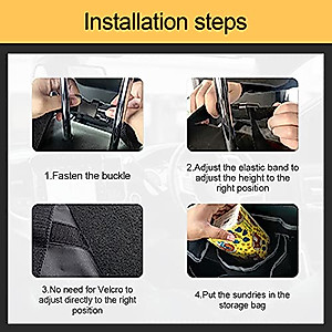 Car Trunk Organizer and Storage, Backseat Hanging Organizer for SUV, Truck, MPV, Waterproof, Collapsible Cargo Storage Bag with 4 Pockets, Car Interior Accessories for Men and Women (Black)