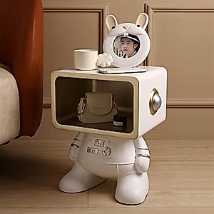 HIGOH Bedside Table Style Flower Bedside Table Room Decoration Bedroom Decoration Bedside Table Living Room Decoration