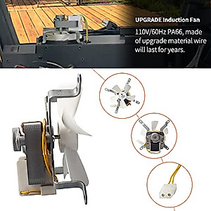 MARS CAMP Upgrade Grill Induction Fan, Auger Motor, Fire Burn Pot, Hot Rod Ignitor Kit, Replacement Parts for Pit Boss and Traeger Wood Pellet Grill with Screws and Fuse