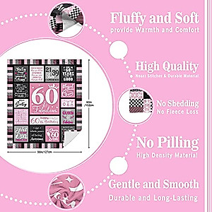 Kazdan 60th Birthday Gifts for Women, Gifts for 60 Year Old Woman, 60th Birthday Gifts Blanket, 60 Birthday Gifts for Women, 1963 Birthday Gifts for Women, Throw Blanket 60"x50"