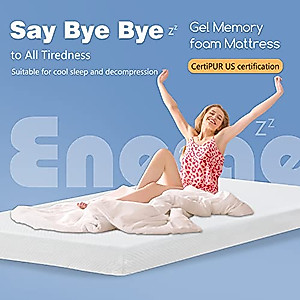 Vnewone Gel Memory Foam Mattress, Medium Firm Mattresses for Cool Sleep & Pressure Relief,CertiPUR-US Certified/Pressure Relieving/Bed-in-a-Box
