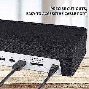 PlayVital Black Nylon Dust Cover for Xbox Series S Console, Soft Neat Lining Dust Guard, Anti Scratch Waterproof Cover Sleeve for Xbox Series S Console