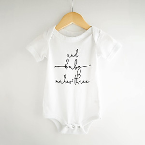 Bump and Beyond Designs Baby-Boys Announcement Gift Leotard for Family Newborn Baby Gift White, 0-3 Months