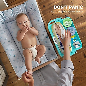 3 Tier Rolling Cart Organizer with Wheels, ADA Compliant, Metal Construction, Assembly Required, Spacious Storage Capacity, Lockable Casters, Hollow Carved Basket Design, 33.8'' H x 16.5'' W (Blue)