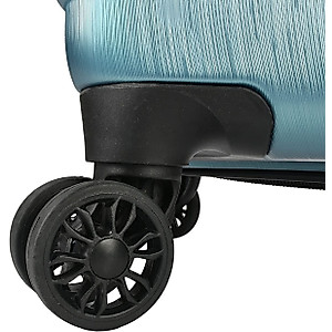 MACNAS Boren Polycarbonate Hardside Rugged Travel Suitcase Luggage with 8 Spinner Wheels, Aluminum Handle, Teal, Carry-on 22-Inch, USB Port