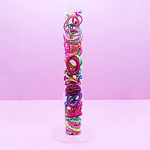 FROG SAC Scrunchie Holder Stand, Acrylic Scrunchy Display, 11 Inch Clear Hair Tie Accessories Organizer, Y2K Room Decor for Girls, Teen Girl Bracelet Organizers, Cute Tween VSCO Bedroom Storage Stuff