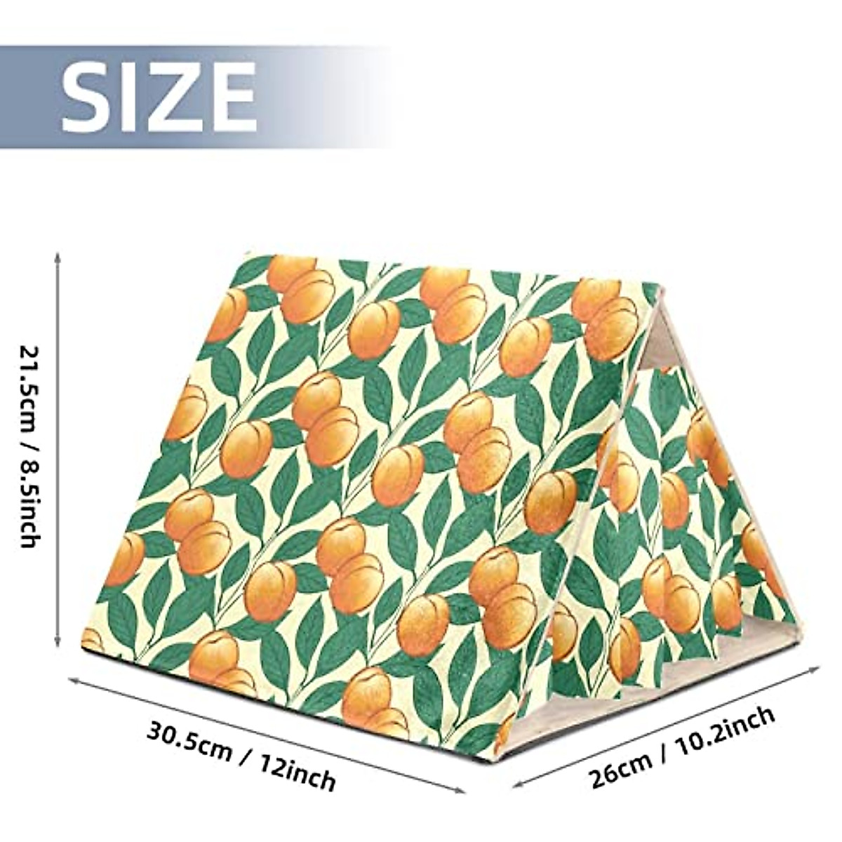 Y-DSIWX Guinea Pig House Bed, Rabbit Large Hideout, Small Animals Nest Hamster Cage Habitats Peach Tree Seamless Pattern