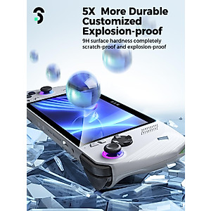 SOOMFON 3 Pack Screen Protector for ASUS ROG Ally Handheld 7 inch 2023, Tempered Glass, Transparent Ultra HD, Anti-Scratch, Anti-Fingerprint