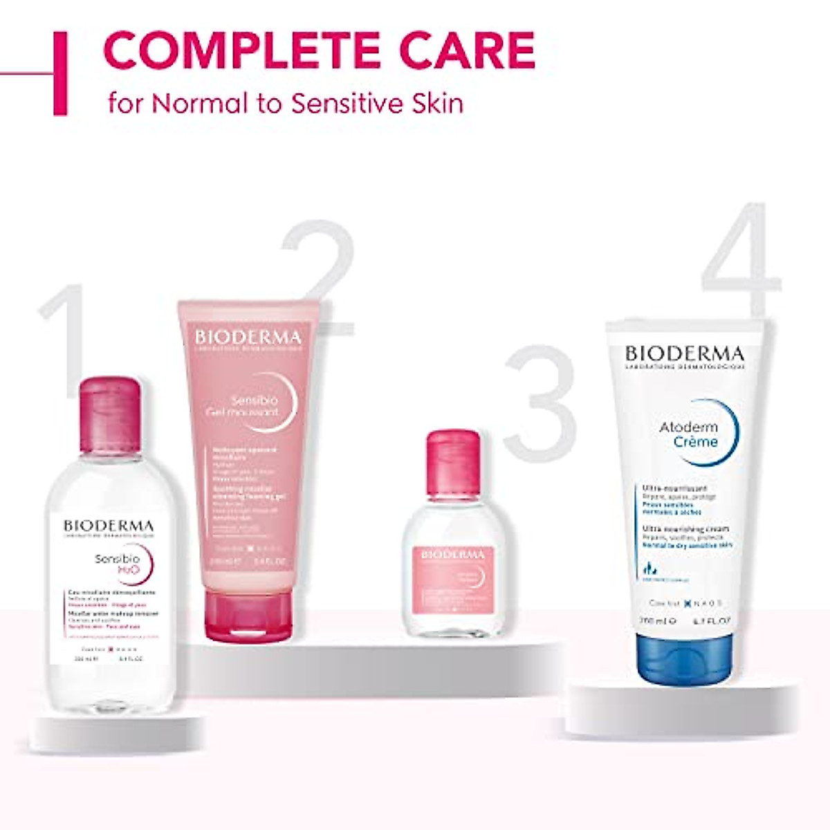 Bioderma Sensibio H2O Soothing Micellar Cleansing Water and Makeup Removing Solution for Sensitive Skin, Face and Eyes