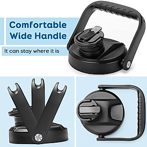 BUZIO Straw Lid 128oz/84oz Insulated Water Bottle Stainless Steel Gallon Jug Only, Replacement Straw Lid of 4.33” Diameter Insulated Gallon Jug with Big Wide Handle, Easy to Carry, Leak-Proof BPA-Free