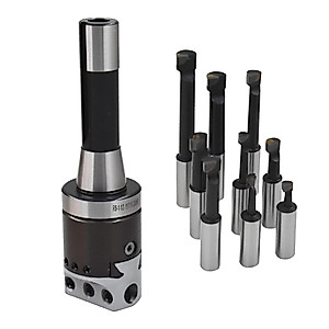 TINVHY 9-Pack Set 2 Boring Head R8 Shank 1/2 Carbide Boring Bar Set Replacement for Bridgeport Milling