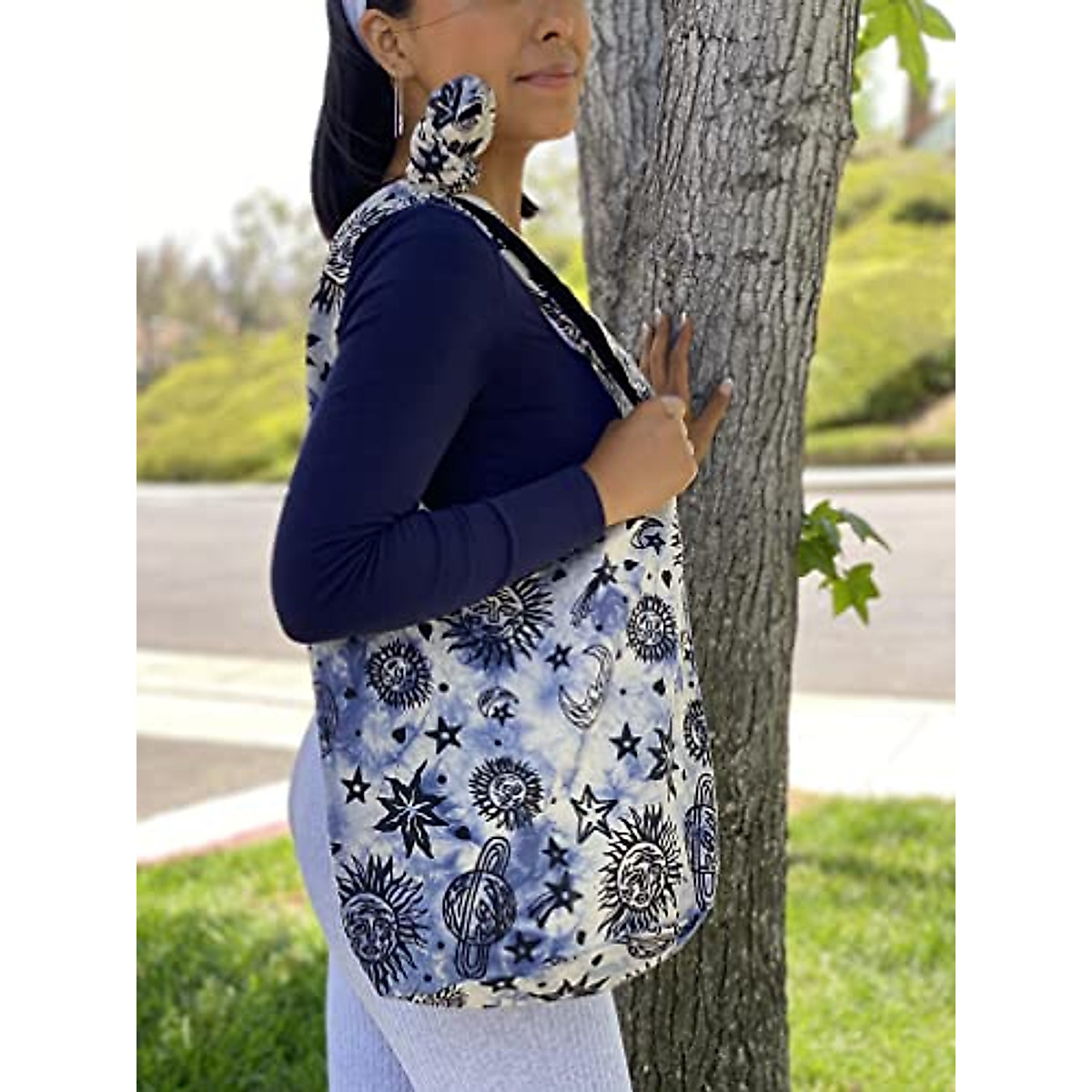 Original Collections Celestial Cross Body Shoulder Bag Purse in Blue