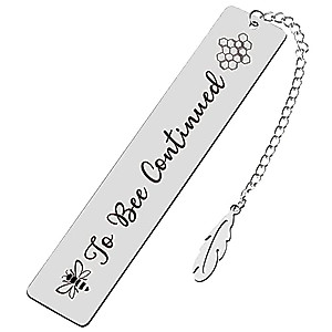 Cute Bee Stainless Steel Reading Bookmarks, Inspirational Bookmarks for Retirement，Book Lovers, Students, Teens, Daughter, Son, Friends, Birthday Graduation Christmas Gifts