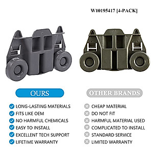 W10195417 Dishwasher Wheels Lower Dish Rack Wheel, Compatible for Whirlpool Kenmore Kitchenaid, Replaces AP4538395, AH2579553, PS2579553, WPW10195417, EA2579553