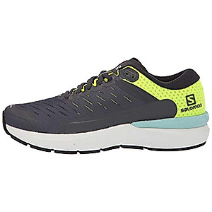 Salomon Sonic 3 Confidence Road Running Shoes for Men, Ebony/White/Safety Yellow, 7