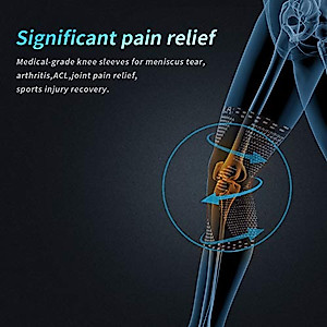 NEENCA Professional Knee Brace, Compression Knee Sleeve with Patella Gel Pad & Side Stabilizers, Knee Support Bandage for Pain Relief, Medical Knee Pad for Running, Workout, Arthritis, Joint Recovery