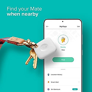 Tile Mate (2022). Bluetooth Tracker, Keys Finder and Item Locator for Keys, Bags and More; Up to 250 ft. Range. Water-Resistant. Phone Finder. iOS and Android Compatible. 2 count (pack of 1)