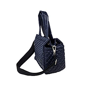 CLARANY Quilted Mini Tote water repellent (Navy)