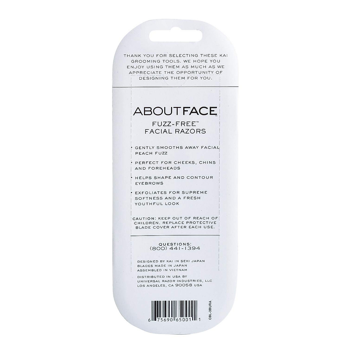 About Face Fuzz-Free Facial Razors for Shaving & Exfoliating - Includes 3 Beauty Groomers - For Face, Lips & Eyebrows