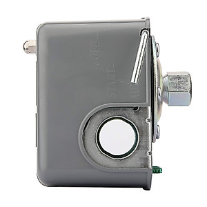 Solimeta Adjustable Air-Pump Pressure Switch 1/4"NPT Female, 40/60 psi Pressure Setting, Pressure Switch for Water Pump, Well Pressure Switch, Pump Pressure Switch