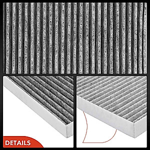 A-Premium 2-PC Cabin Air Filter with Activated Carbon Compatible with Toyota, Dodge & Pontiac Models - Tacoma 2005-2023, Dart 2013-2016, Vibe 2003-2008