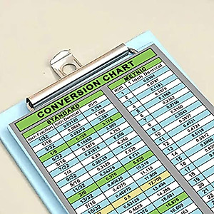 3 Pack Fraction and Decimal to Metric Conversion Chart Card Decal 5.5 x 8.5Inch Waterproof Vinyl Easy to Read Decal Inches and Millimeters Conversion Chart Card for Toolbox Sticker Engineers