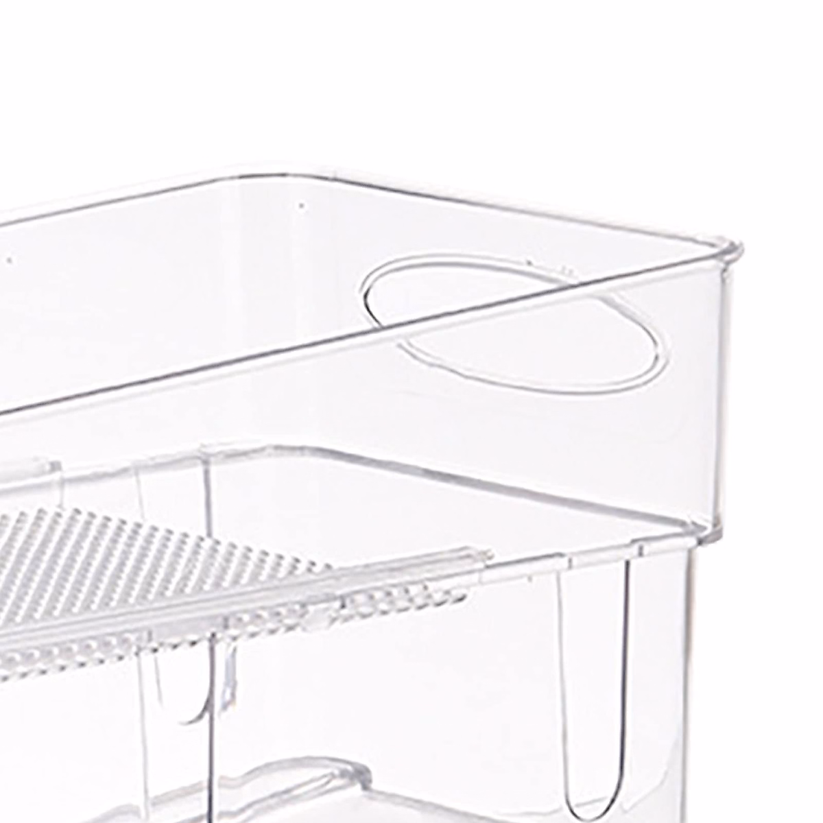 Natudeco Can Storage Dispenser for Fridge, Rolling Soda Can Organizer 2 Layer Refrigerator Beverage Holder Fridge Can Storage Rack for Drinks Cola Beer