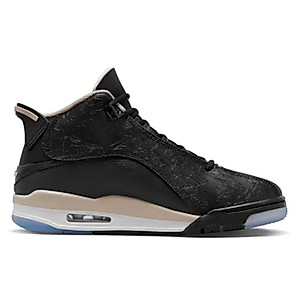 Nike Men's Jordan Dub Zero Basketball Shoe, Black/White/Fossil Stone, 10.5