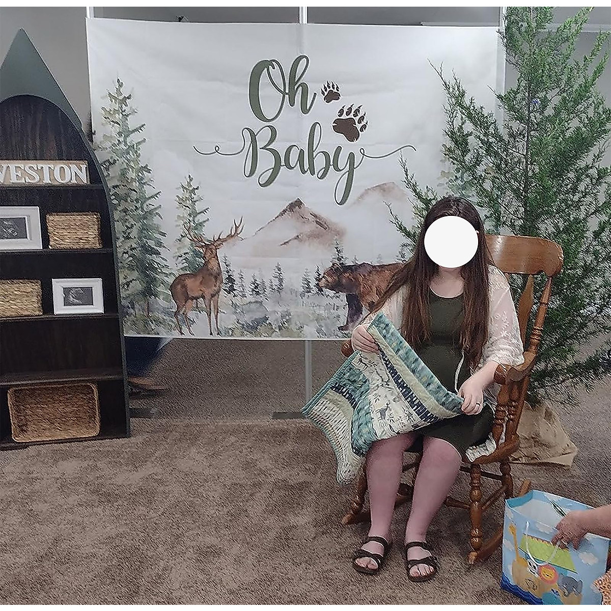 Avezano Let The Adventure Begin Backdrop Oh Baby Woodland Baby Shower Backdrop Boys Mountain Wilderness Adventure Baby Shower Decorations Background 7x5 ft