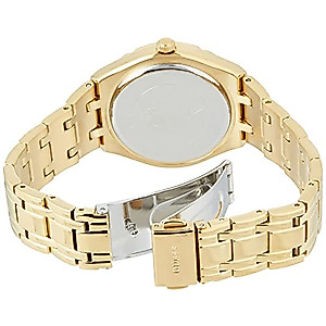 GUESS Black + Gold-Tone Crystal Silicone Watch