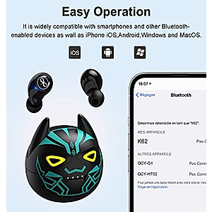 Instiwitt Bluetooth Earbuds,Kids Wireless Ear Bud with Cute Charging Case, Waterproof Stereo Wireless Earphone with Micphone for Workout Sport,Bluetooth 5.1 Headphones for iPhone and Android as Gift
