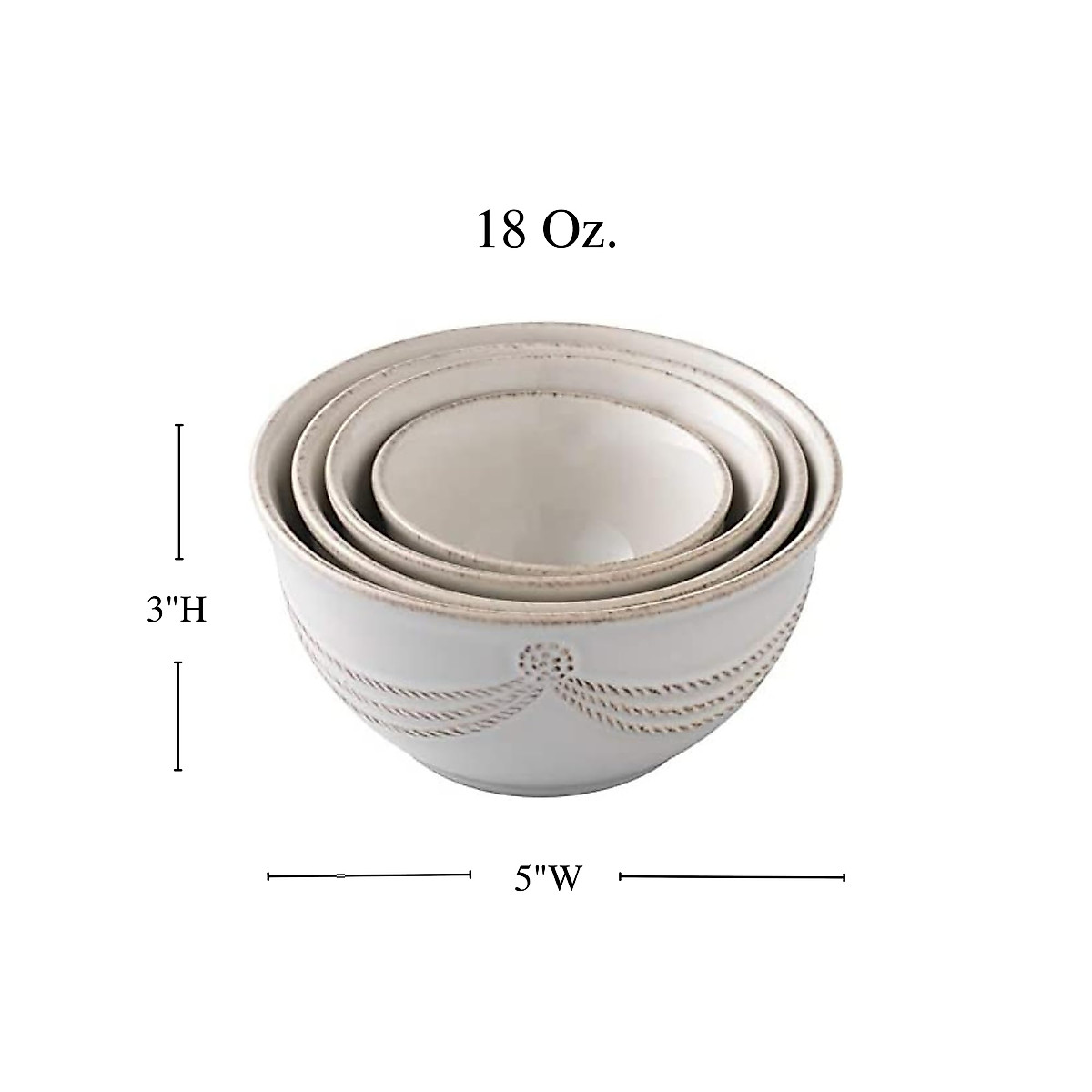 Juliska Berry & Thread Nesting Prep Bowl Set/4 - Whitewash