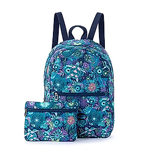 Sakroots Women's Go Packable Backpack in Eco-Twill, Royal Blue Seascape, One Size