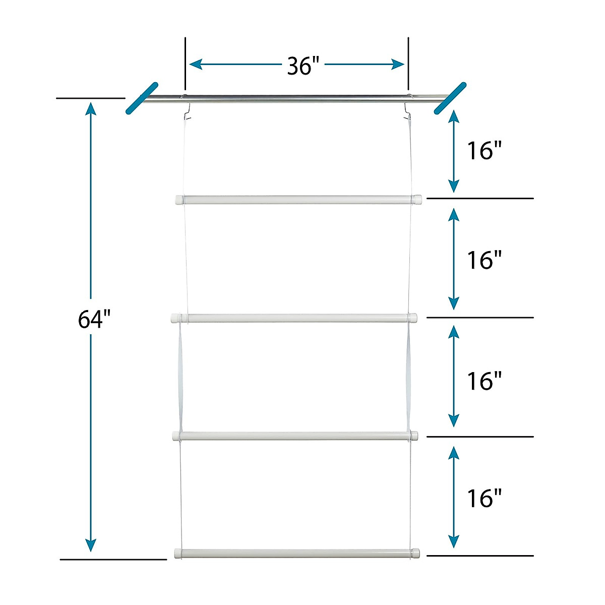 SSWBasics White PVC Tubular Ladder Mannequin - Great for Displaying Housewares, Bedding and Clothing