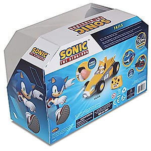 Sonic Racing RC: Tails The Fox - NKOK (603), 2.4GHz Remote Controlled Car with Turbo Boost, Officially Licensed Sega Sonic The Hedgehog, Battery Powered, Ages 6+