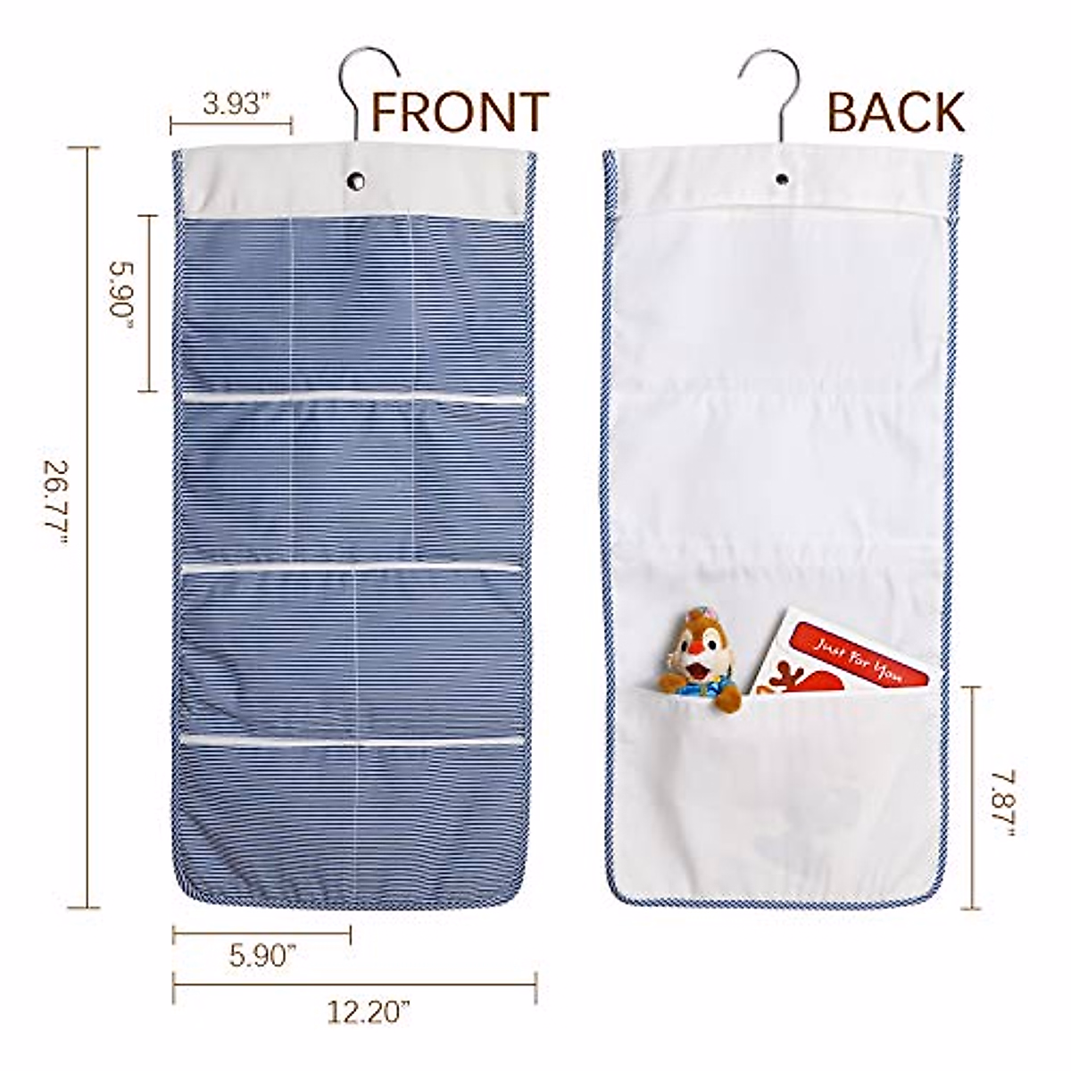 Hanging Organizer, Hanging Storage Bags, Cotton Fabric, 11 Pockets