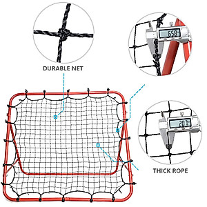 Morimoe Soccer Rebounder Net,Adjustable,Easy Set Up,Steel Frame,40X40-inch